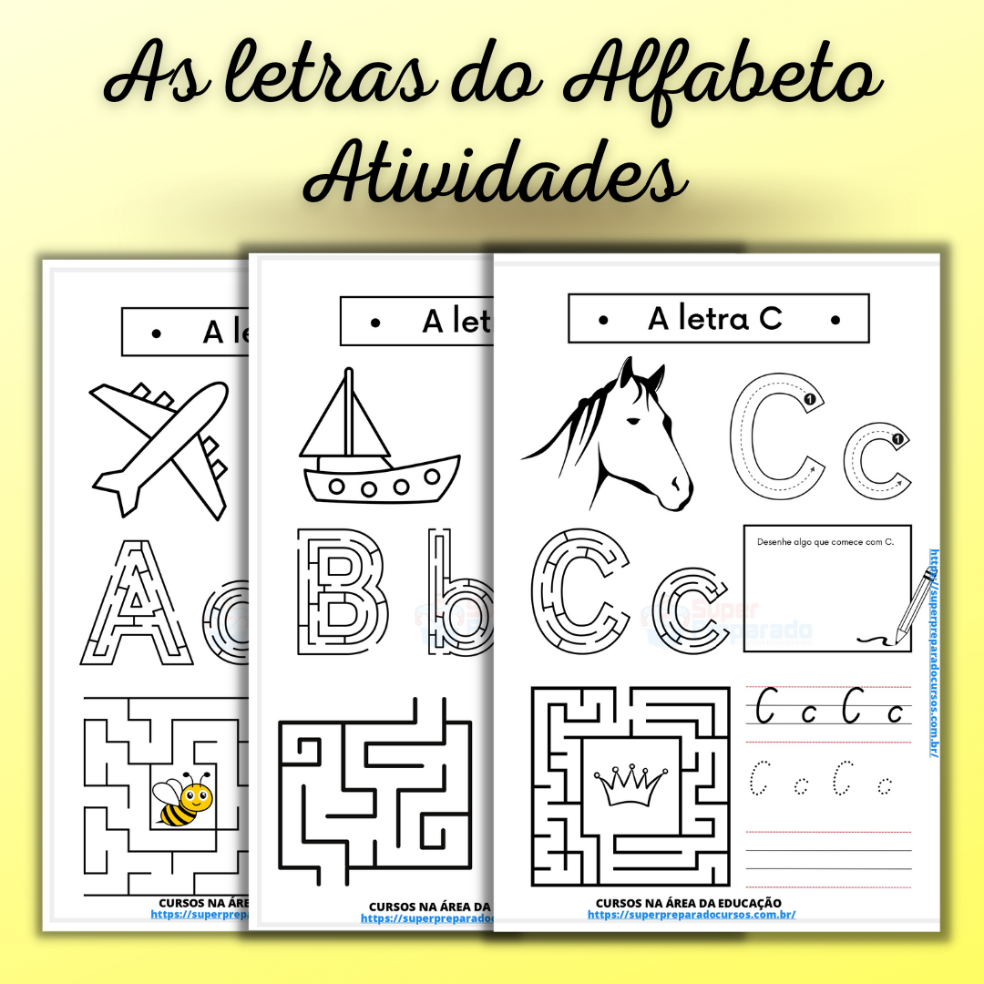 Alphabet Pack Portuguese Atividades com as letras do Alfabeto em ...