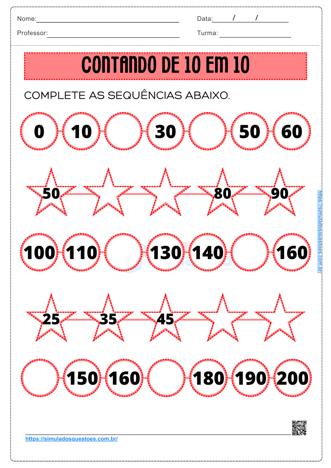 #29 Atividades de Contar de 10 em 10 para Educação Infantil e 1º ano EF ...